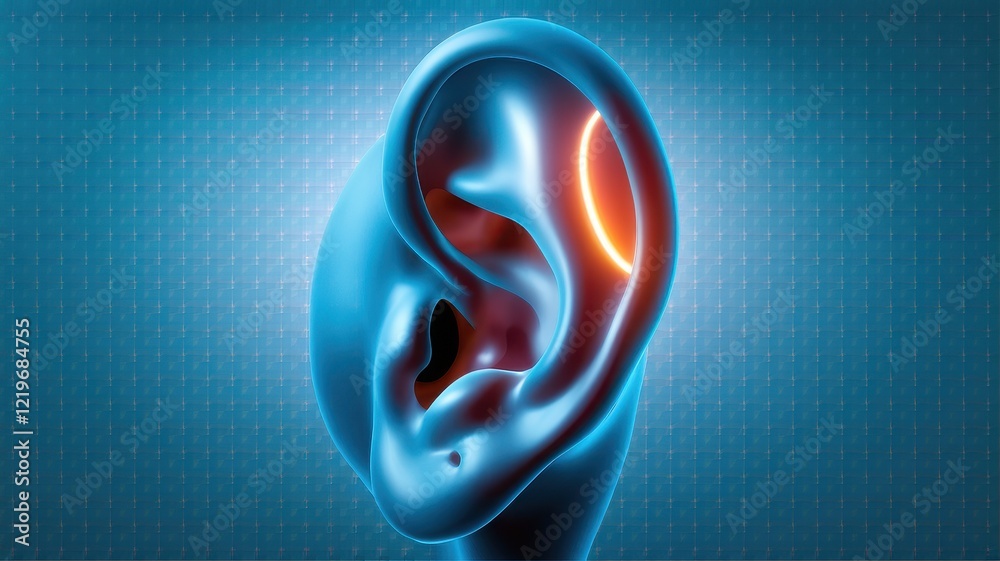 3D Model of Human Ear Anatomy: Detailed Visualization of the Auricle ...