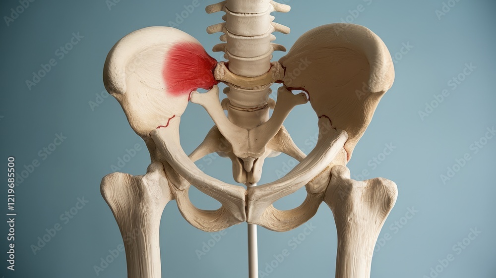 Human Anatomy: Iliacus Muscle, Pelvis, and Hip Joint Model Stock ...