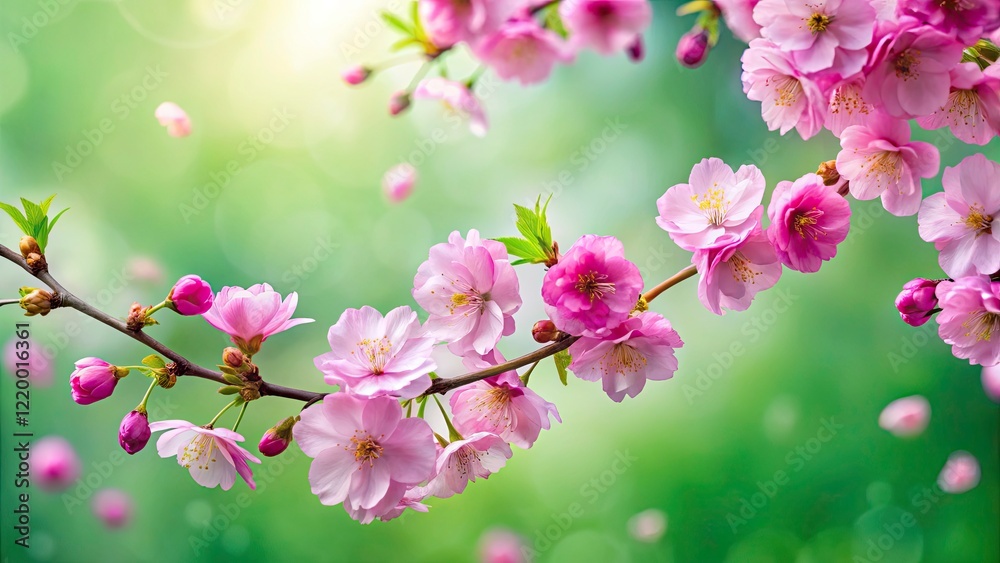 Sakura Serenity: Motion Blur Cherry Blossoms, High Depth of Field ...