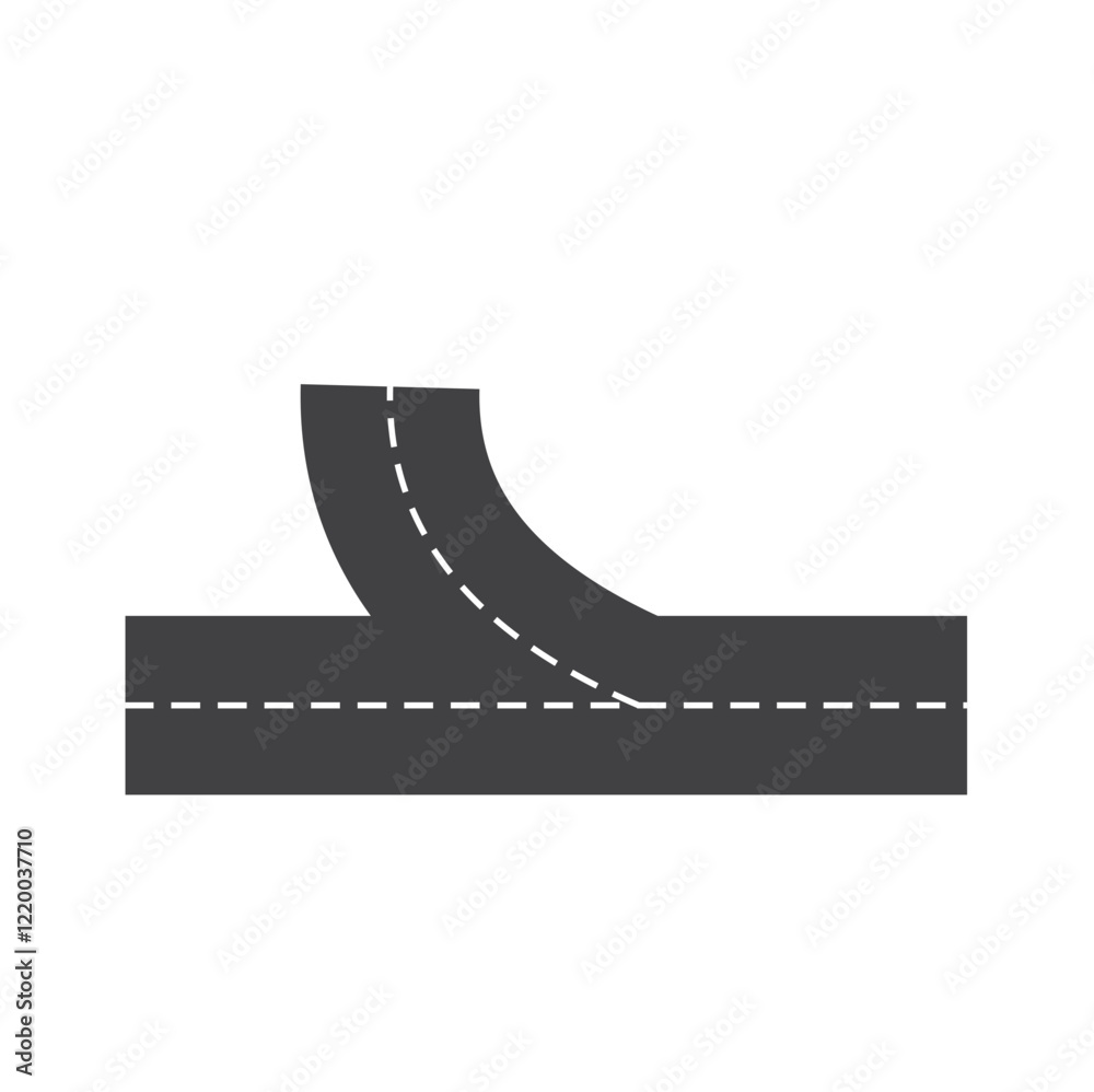 Asphalt roads. Highway with markings. Direction, transportation ...