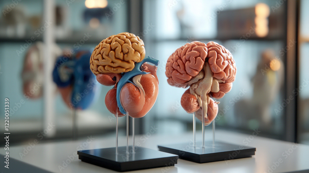 Stock-Foto „realistic anatomical brain model featuring cerebellum and ...