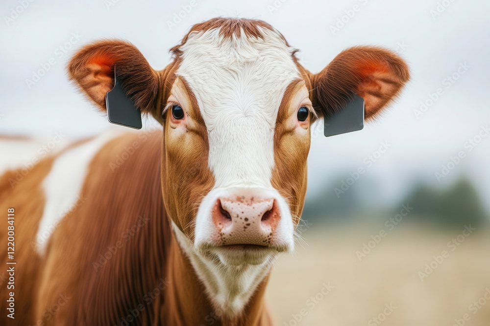 livestock technology concept. Geofencing systems, alerting farmers when ...