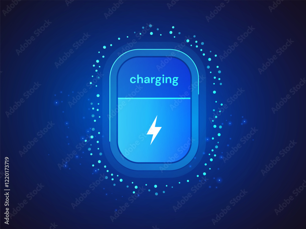 Electric Vehicle battery charging Status Dashboard Interface with ...