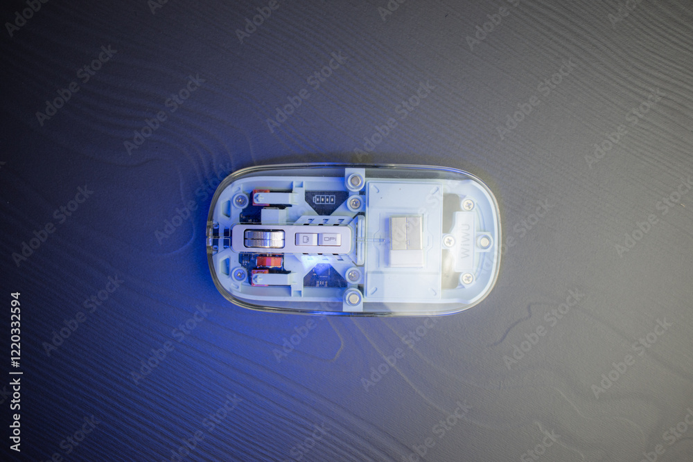 Tri-Mode Wireless Mouse USB C Rechargeable, Transparent Design, Silent ...