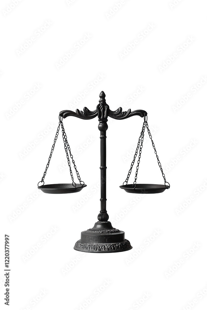 Justice balance scale studio setting image with transparent background ...