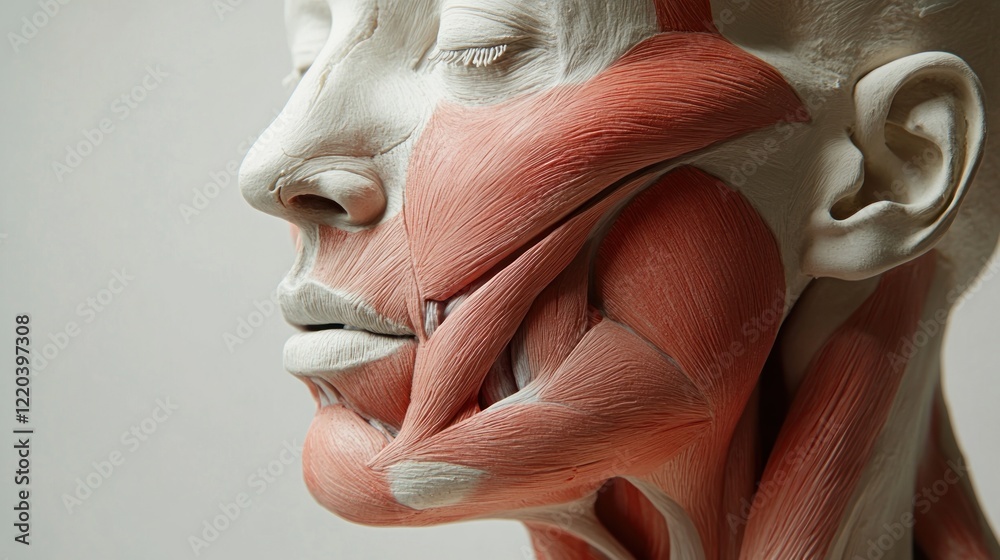 Ilustración de Stock Anatomical model of the human head and neck ...