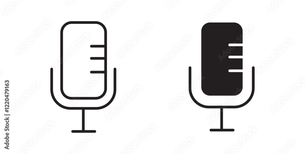 Microphone icons pack for ui designs Stock Vector | Adobe Stock