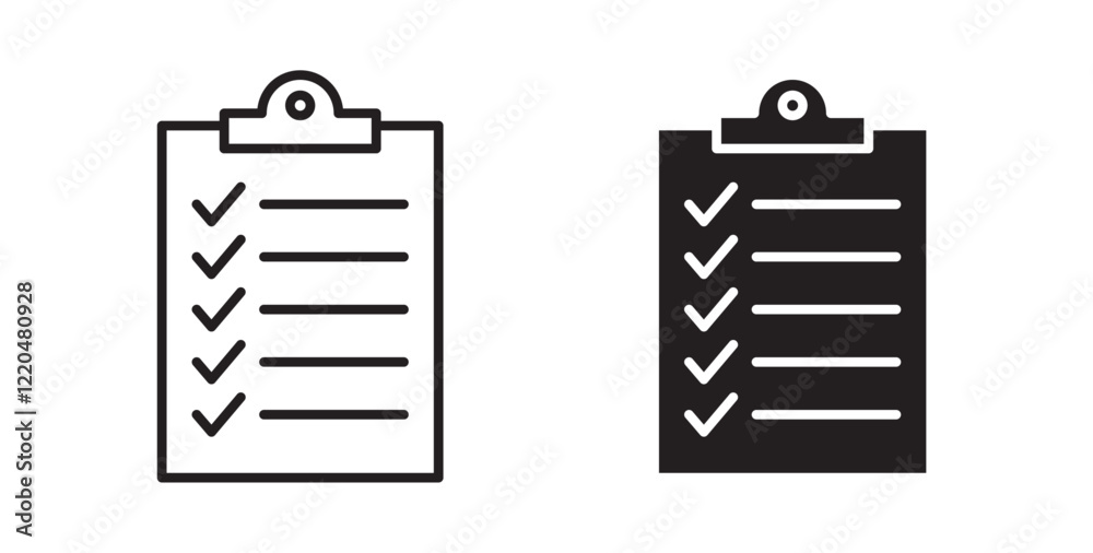 Task list icons pack for ui designs Stock Vector | Adobe Stock
