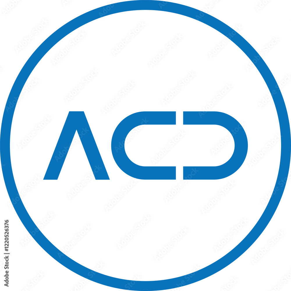 ACD letter technology logo design on black background. ACD creative ...