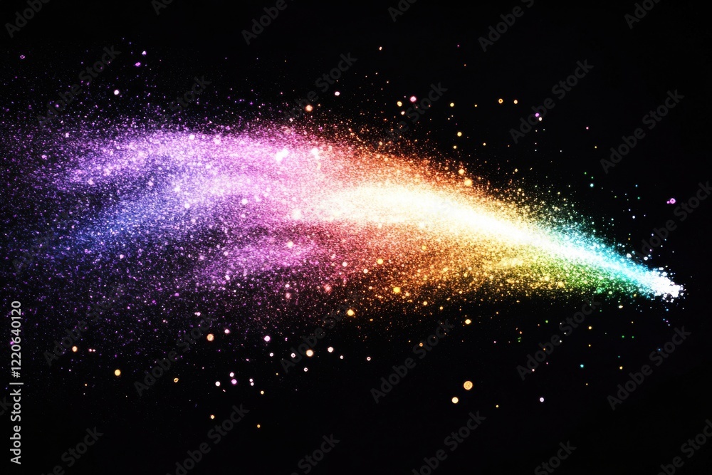 Png Rainbow light and white dust. Png The crystal shimmers with a ...