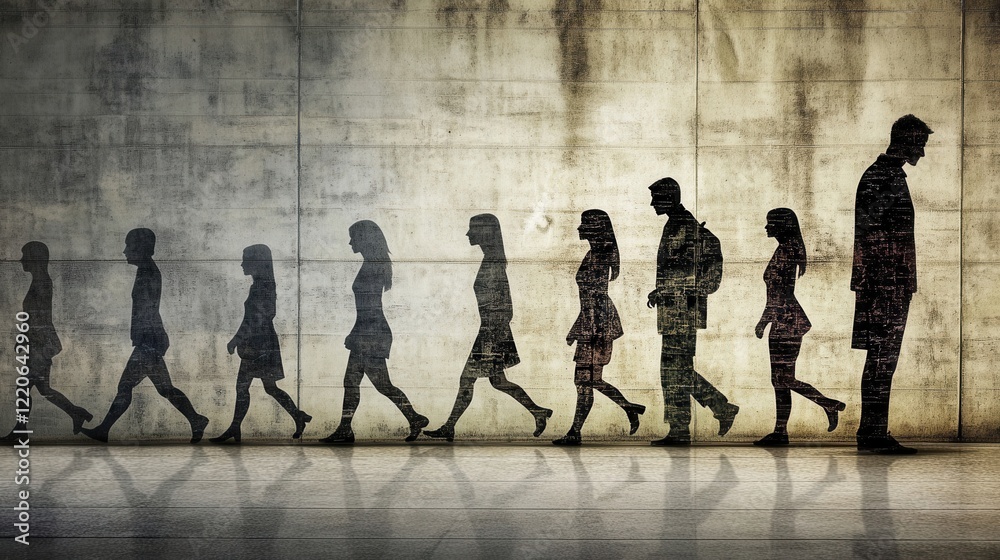 A dynamic representation of human evolution depicted through ...