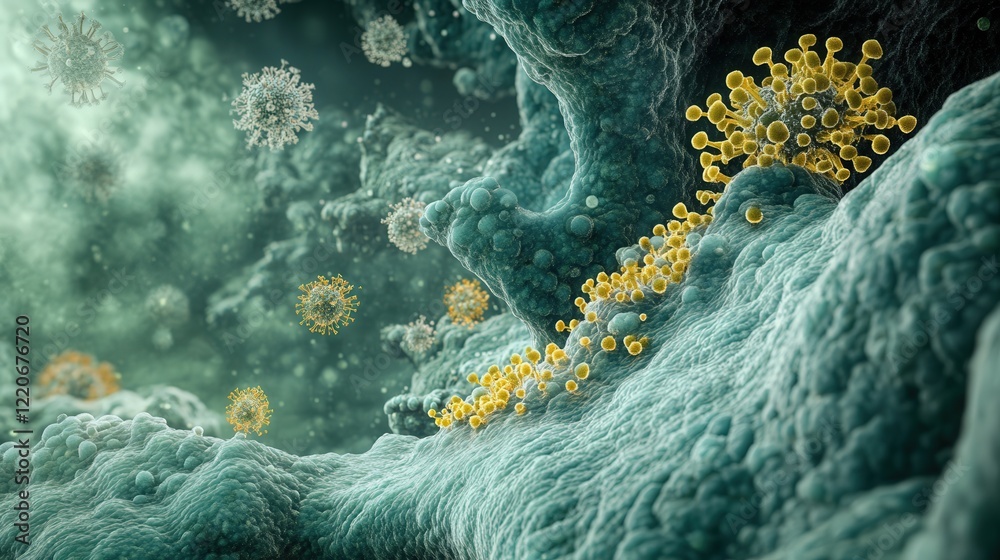 pathogens invading the lungs, with step-by-step visuals showing how ...