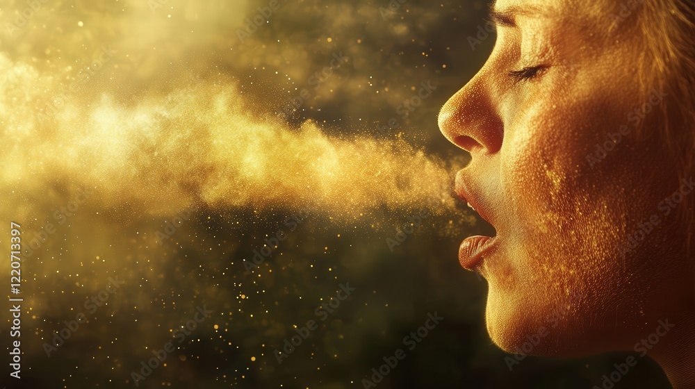 PM 2.5 dust particles entering the respiratory system, bypassing the ...