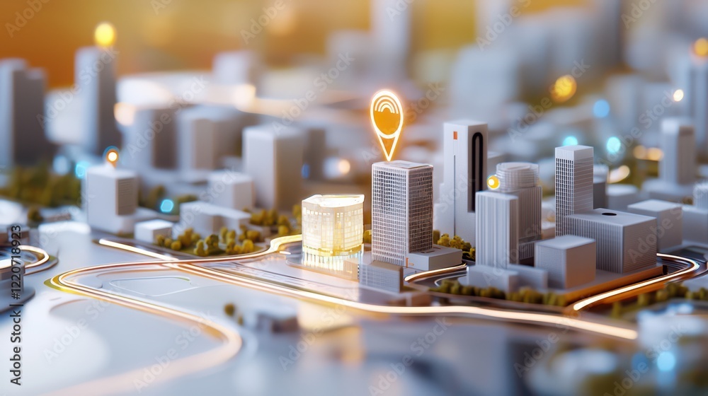 Detailed map of a city with emergency zones highlighted, emphasizing ...