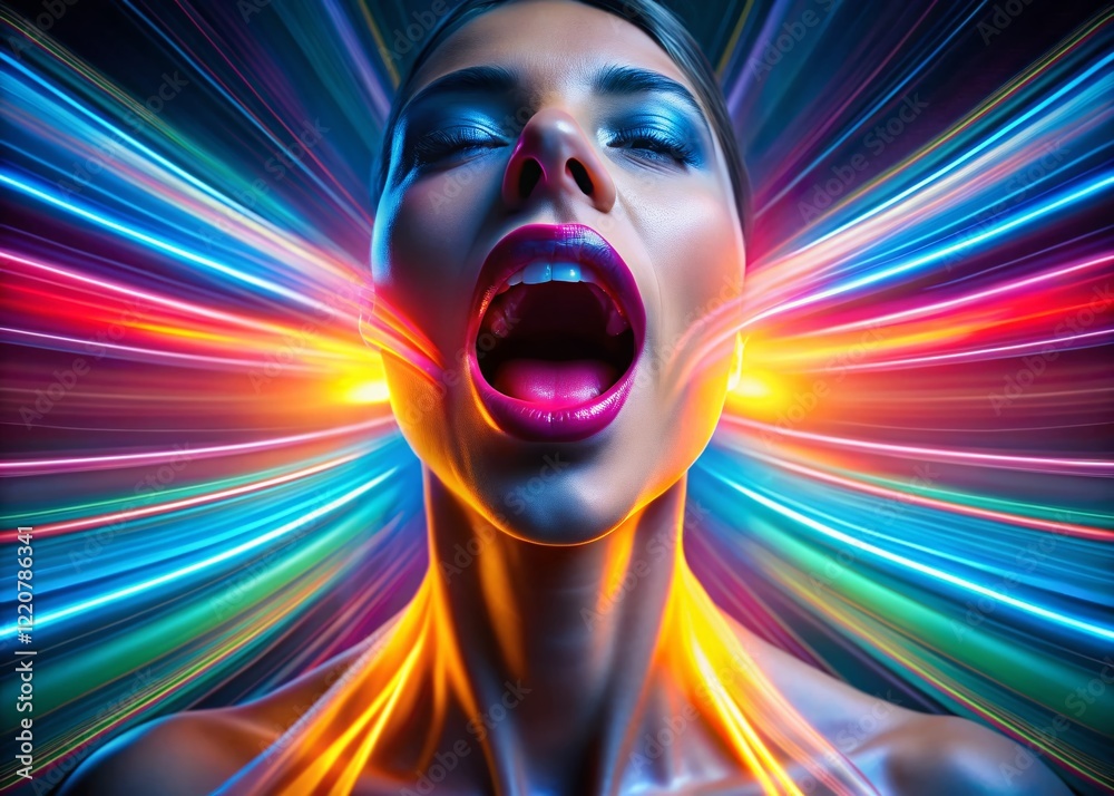 Long Exposure Abstract Throat Anatomy, Medical Science, Human Body ...