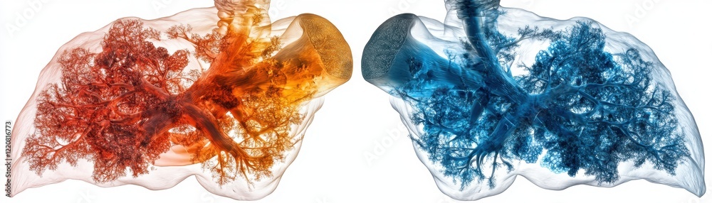 High-Resolution Medical Image Cross-Section of the Human Chest ...