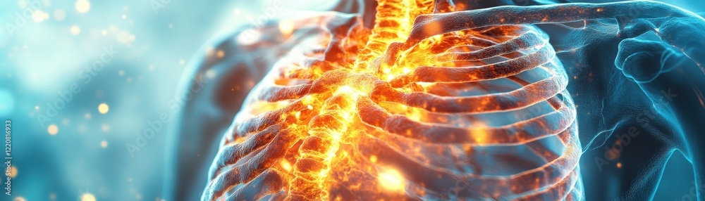 Medical Illustration Visual Guide to Chronic Chest Pain, Informative ...