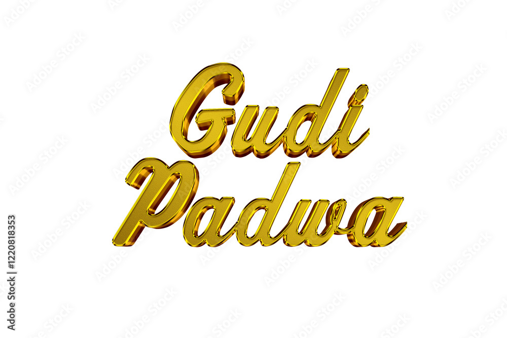 Happy Gudi Padwa golden transparent png of celebration of India. golden ...