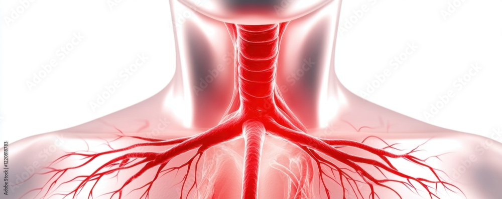 Visualizing Intense Cardiovascular Pain Red Glowing Arteries in the ...