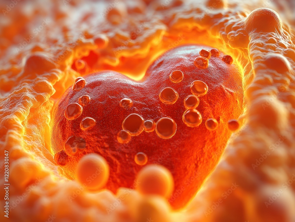 Visual Guide Cross-sectional Diagram of a Human Heart Illustrating ...