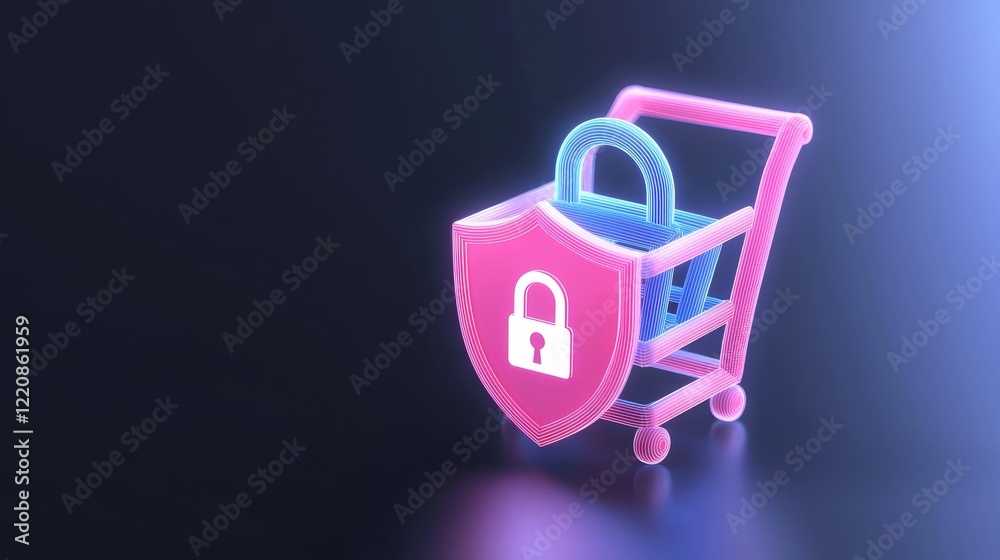 Online shopping security measures e-commerce digital concept modern ...