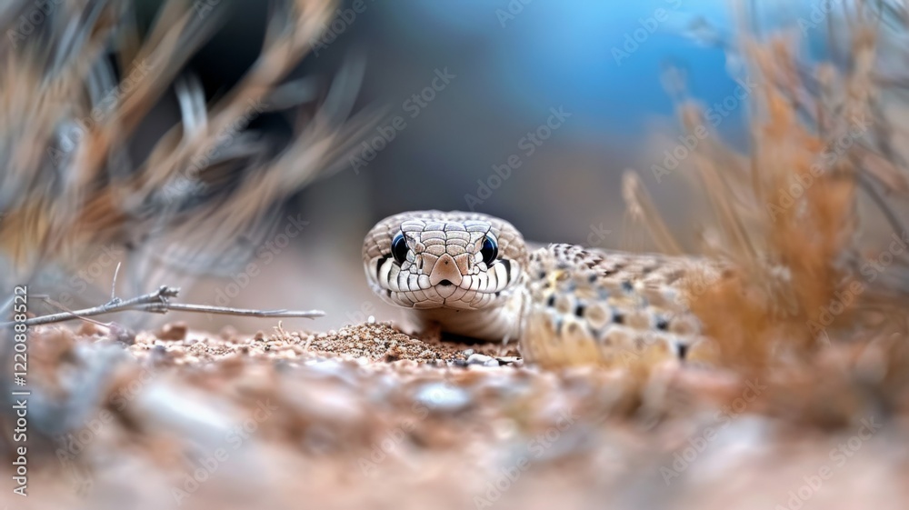 Hognose Snake Burrowing: A hognose snake with its upturned snout ...