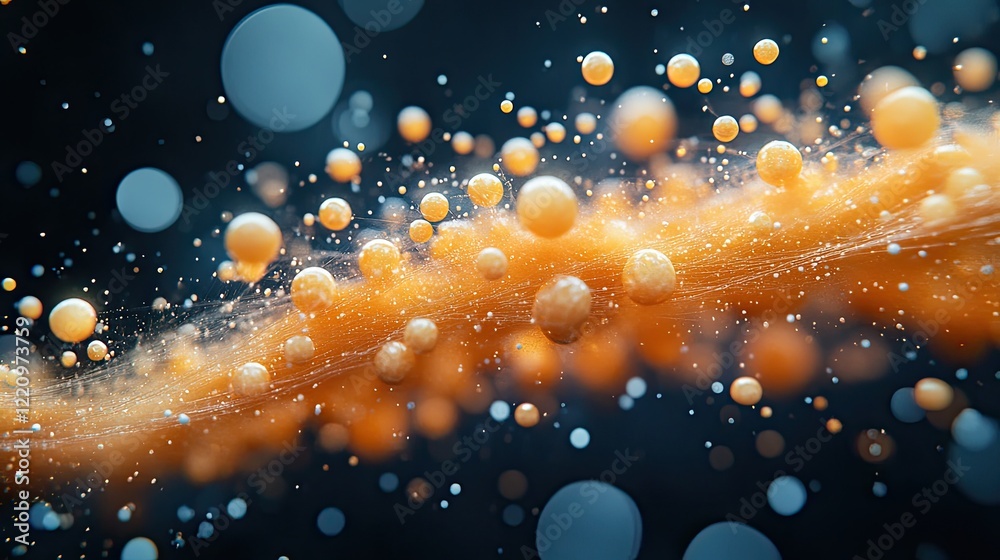 A digital close-up image depicting several strands that resemble a ...