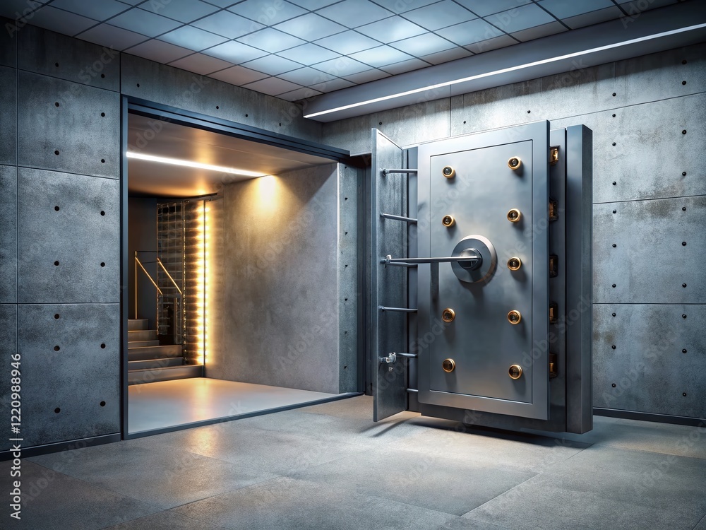 Modern Architectural Gun Safe Room Design, Steel Door, Concrete Walls ...