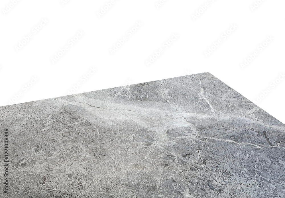 top view of grey stone marble table top showing corner of table ...