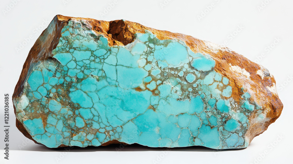 Stunning Blue Turquoise Rough Stone Specimen with Intricate Veining and ...