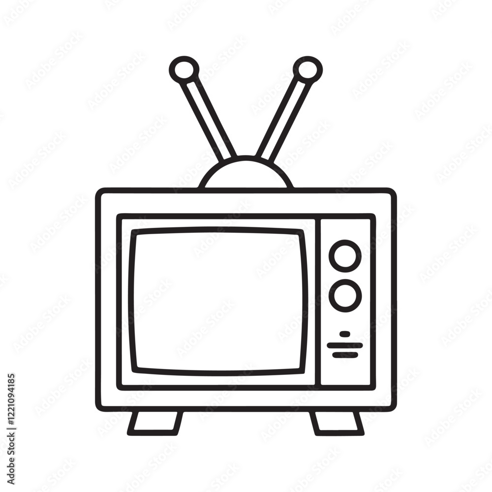 Vector de Stock Cozy 90's Groovy: Bold and Easy Coloring Page, Line art ...