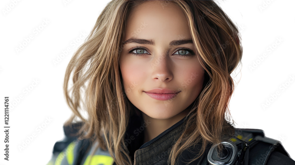 Confident Firefighter: A portrait of a strong and confident female ...