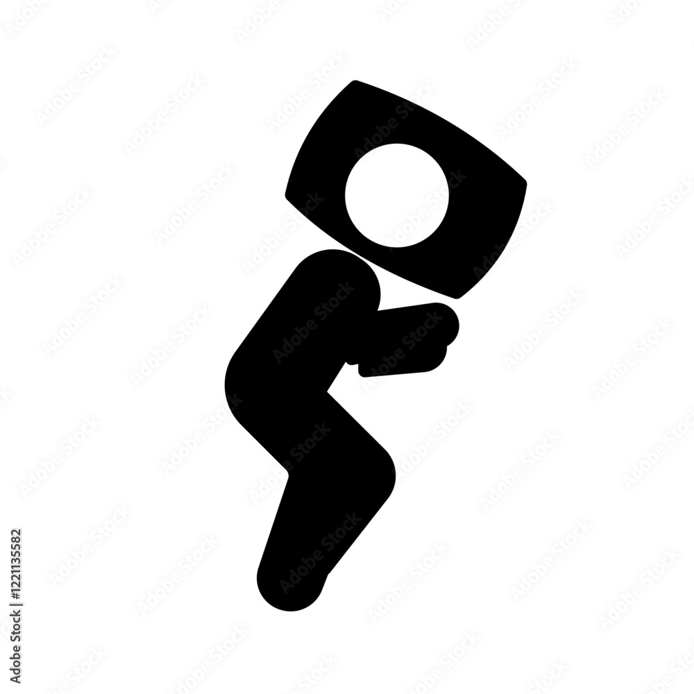 sleep icon, simple flat style, illustration, logo sign symbol pictogram ...