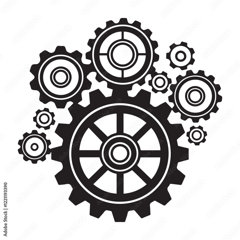 Simple Set of Setup and Settings Related Vector Line Icons. Contains ...