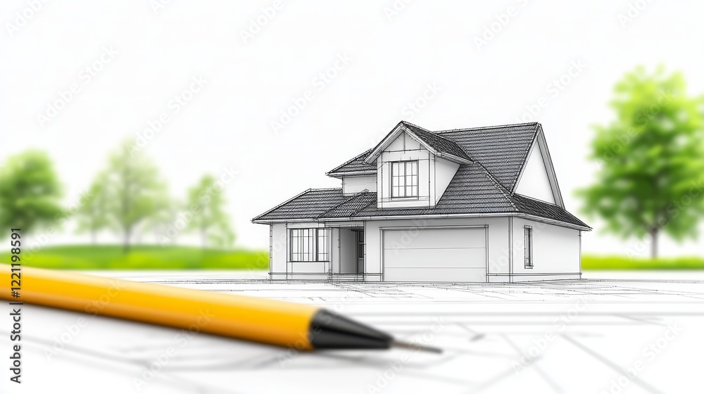 Pencil house design concept, innovative architecture for modern homes ...