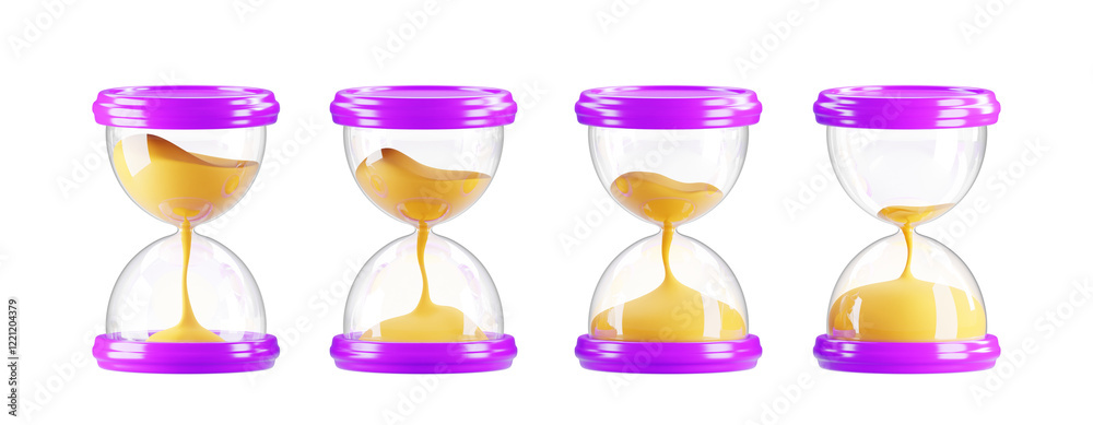 3d hourglass animation sprite sheet game icon set png. Render glass ...