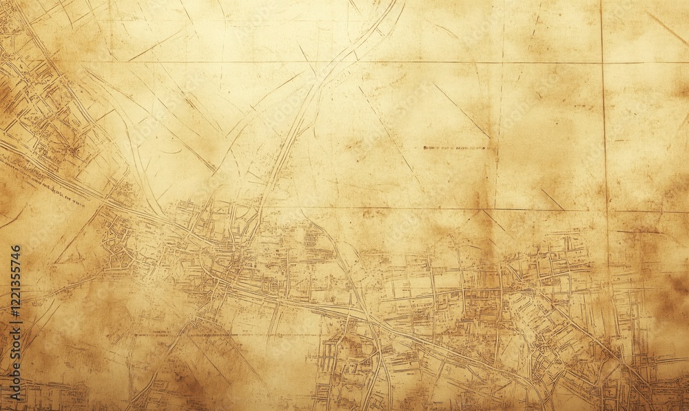 Vintage map texture with intricate details and aged appearance ...