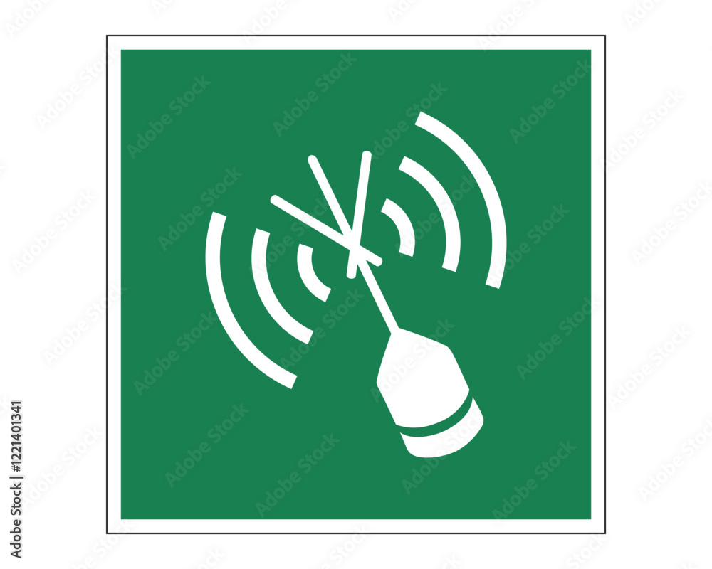 E052 – Emergency Position Indicating Radio Beacon - ISO 7010 Safety ...