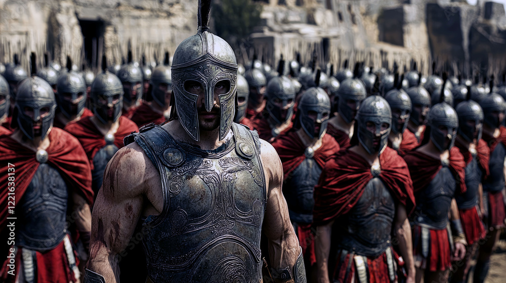 Ancient Greek Army: Hoplites in Battle Formation. A powerful image ...