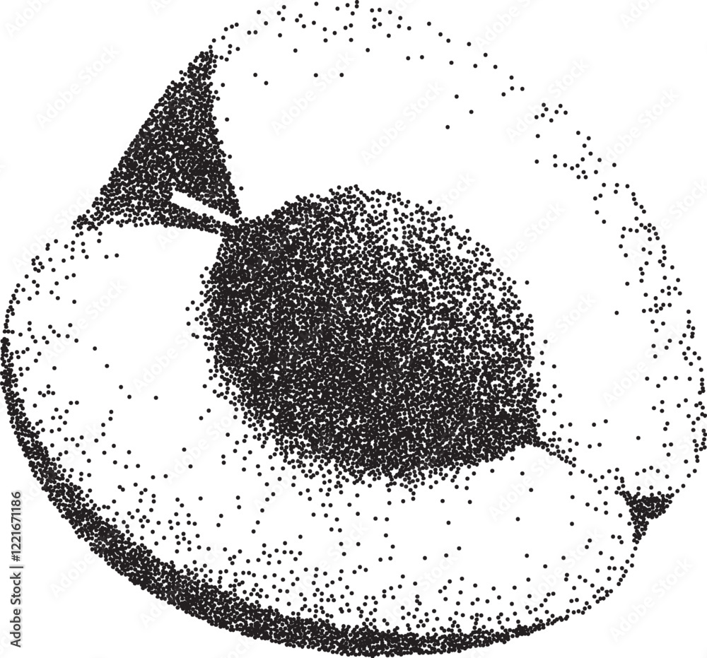 Peach vintage y2k stipple art, fruit halftone stipple brutalist retro ...