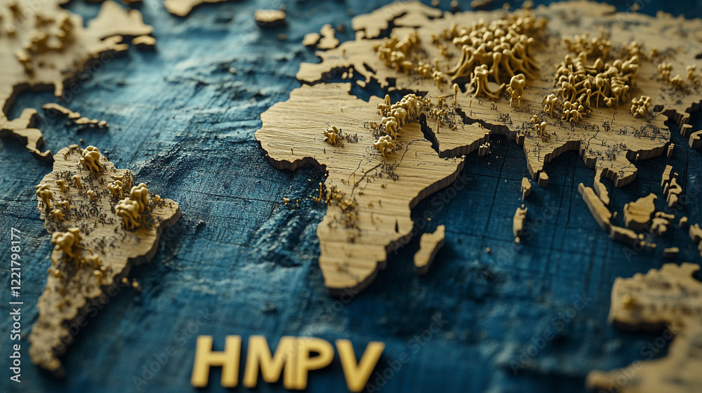 recently surrounded virus named hmpv Close-up of human metapneumovirus ...
