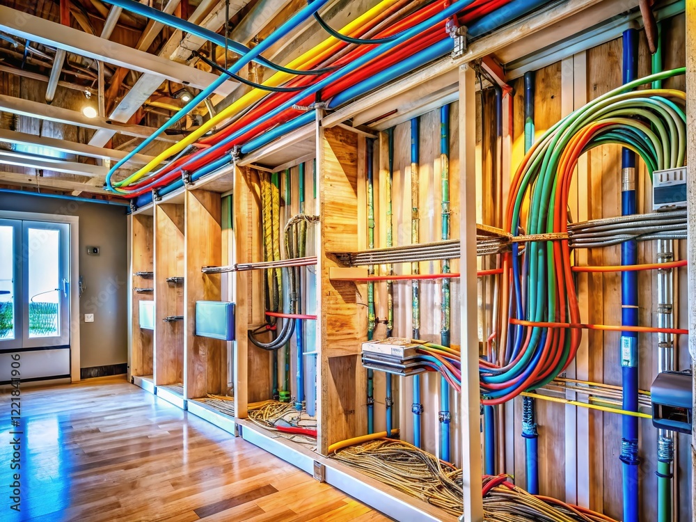 Modern Home Electrical Wiring Installation: Clean Conduits & Safe Power ...