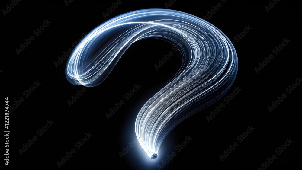 Long Exposure Animated Question Mark, Moving White Question Mark, Alpha ...