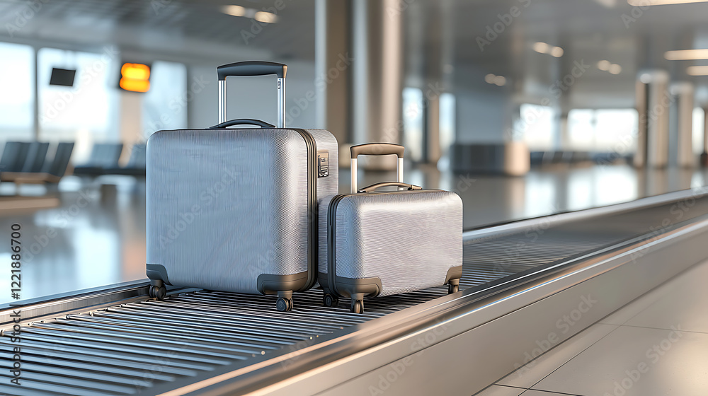 Baggage claim process airport travel modern terminal wide angle ...