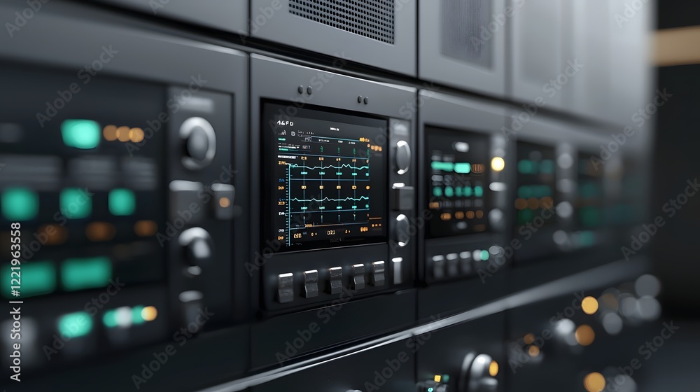 Innovative smart power system digital dashboard with vibrant 3D layout ...