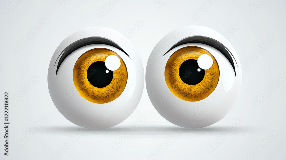 Googly eyes set isolated on transparent background. Vector realistic ...