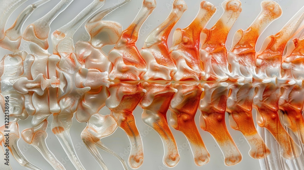 Detailed illustration of human spine anatomy showcasing vertebrae and ...