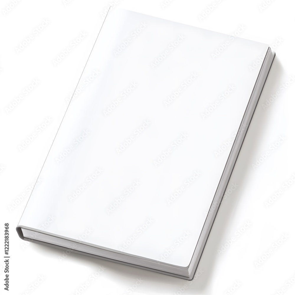 Blank white book cover mockup isolated on white background. Stock Photo ...