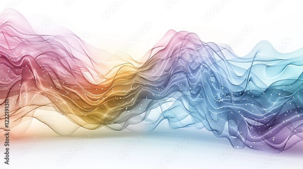 Artistic abstract scatter plot clipart with rainbow gradient on white ...