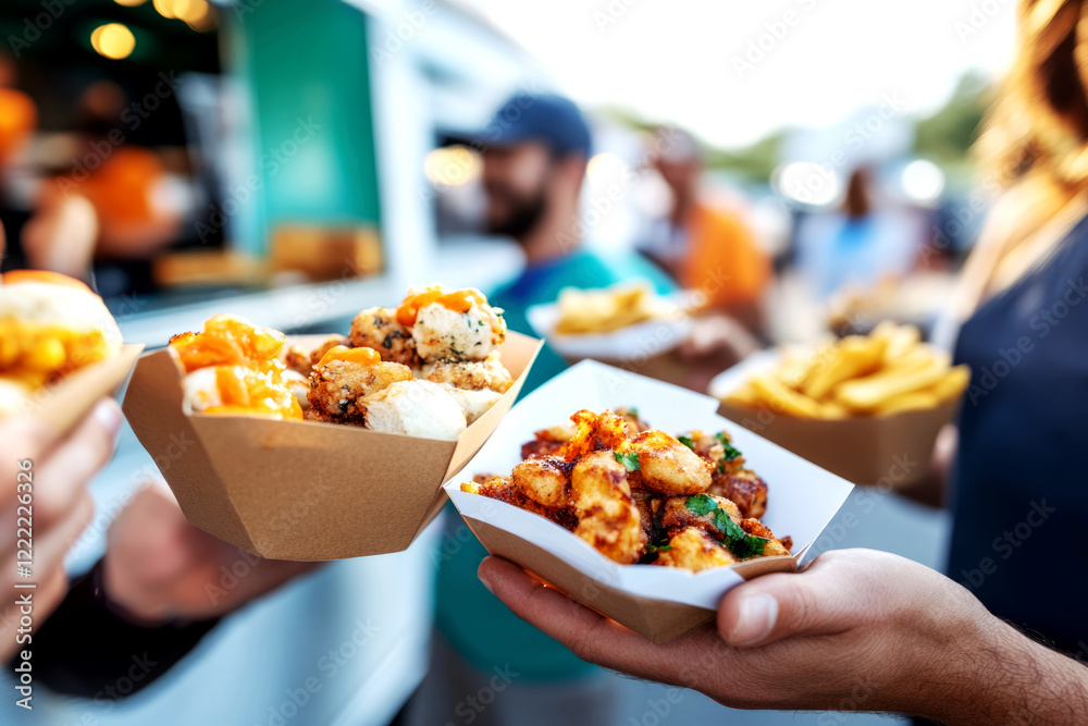 Delicious food truck feast urban street culinary experience vibrant ...